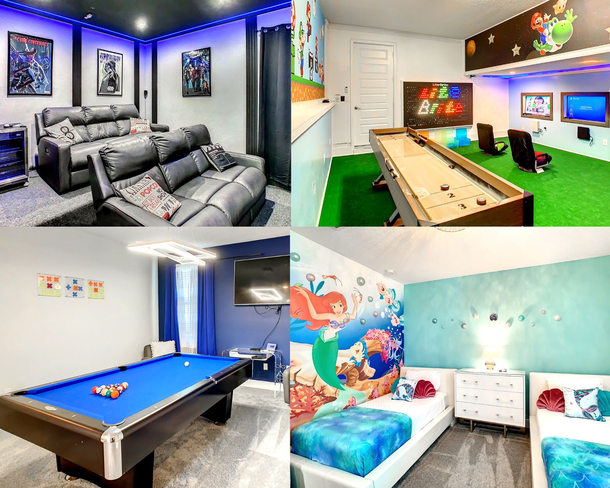 Mario Game Rm & Theater Home in Encore by Disney | RedAwning